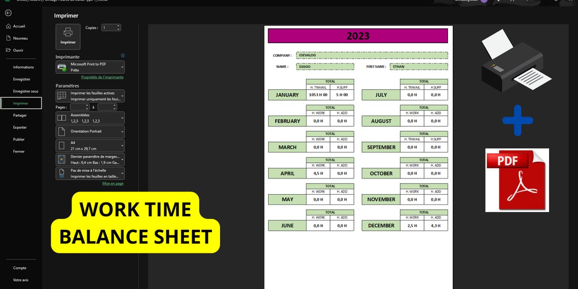 Employee Time Tracking | Excel Template | Employee Work Schedule ...