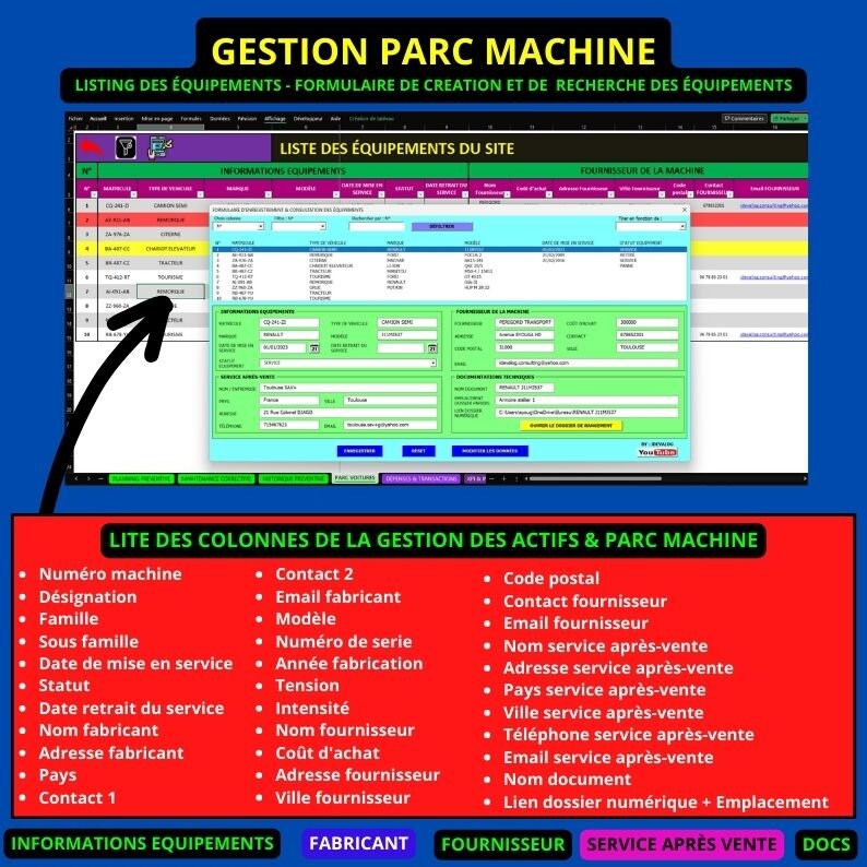 Preventive Maintenance Management on Excel / CMMS Excel / CMMS Excel ...
