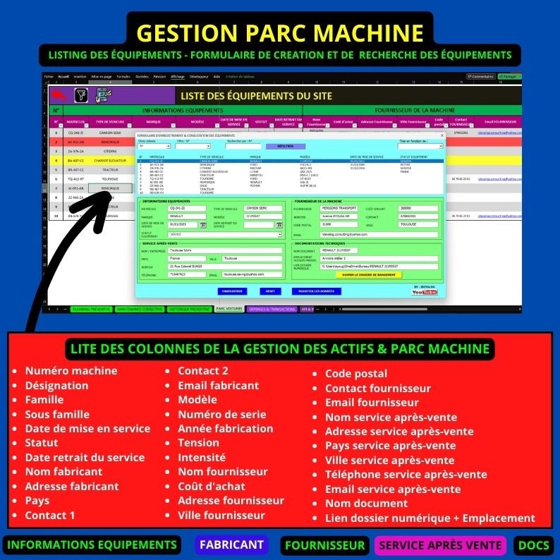 Preventive Maintenance Management in Excel / CMMS Excel / CMMS Excel ...