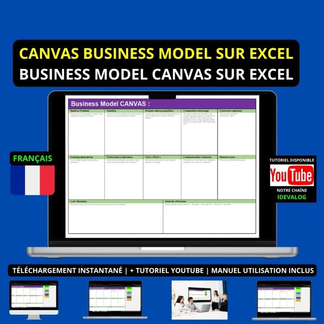 CANVAS Business Model on Excel CANVAS Business Model on Excel Aziendale Model CANVAS on Excel ...
