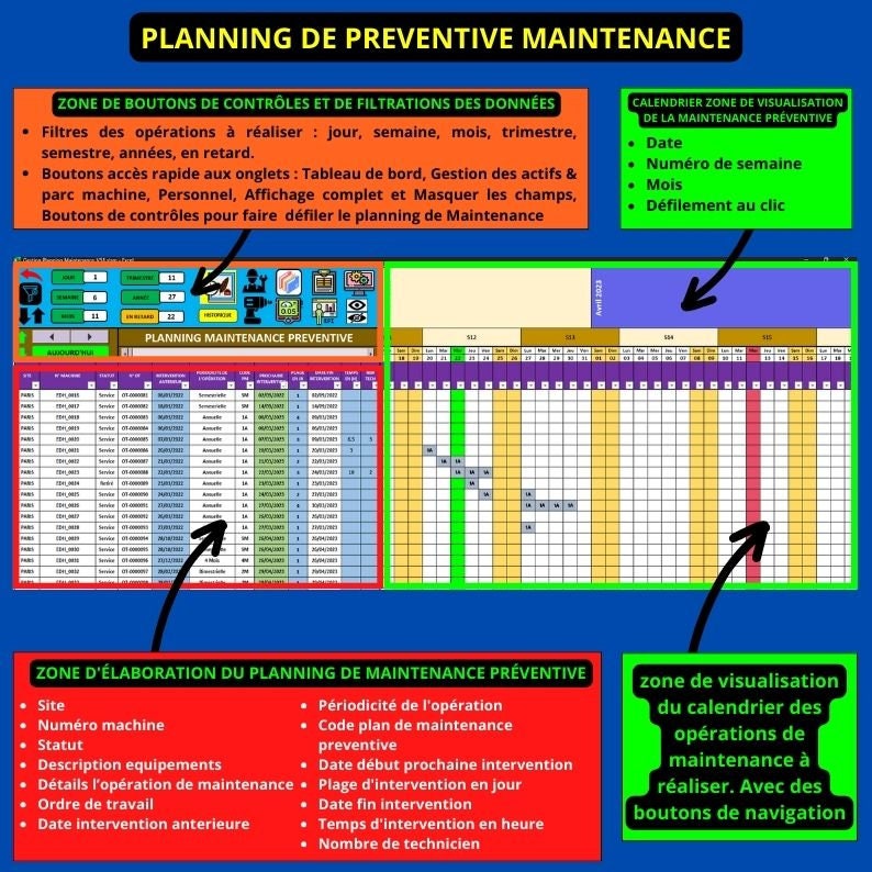 Preventive Maintenance Management Application on Excel / CMMS Excel ...