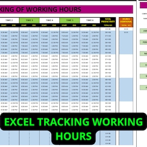 Employee Time Tracking | Excel Template | Employee Work Schedule ...