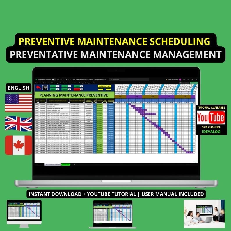 Preventive Maintenance Planning in Excel | Preventive Maintenance Excel ...