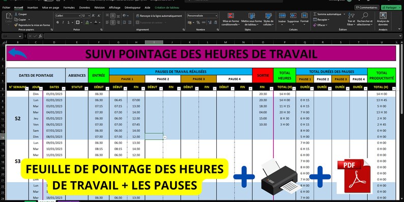 Tracking Employee Working Hours Excel Template Employee Work Schedule ...