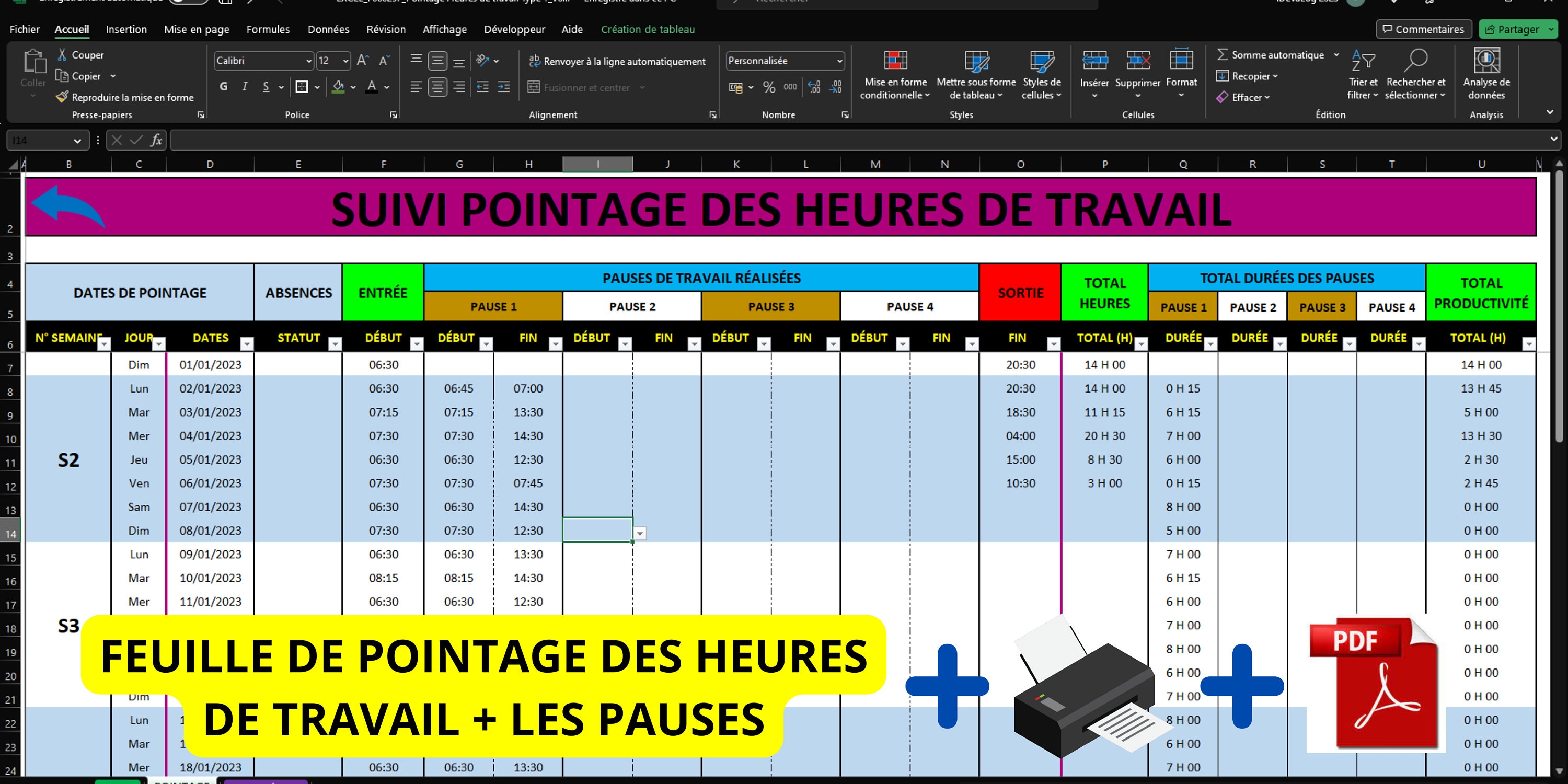 Tracking Employee Working Hours Excel Template Employee Work Schedule ...