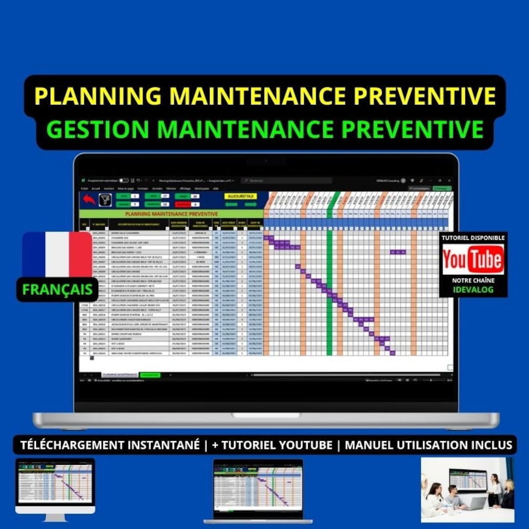 Gestion de la maintenance préventive sur Excel / Maintenance préventive ...