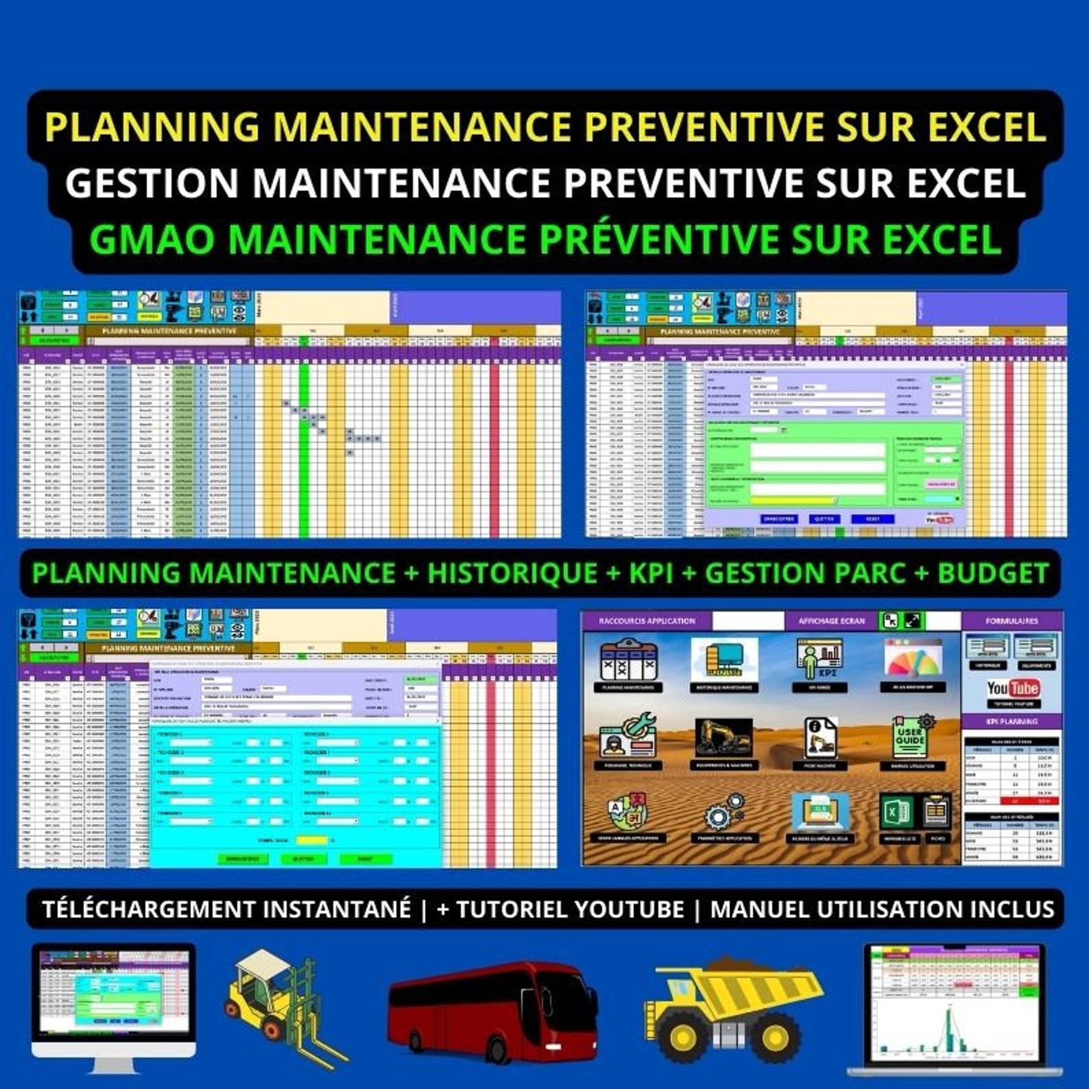 Preventive Maintenance Management in Excel / CMMS Excel / CMMS Excel ...
