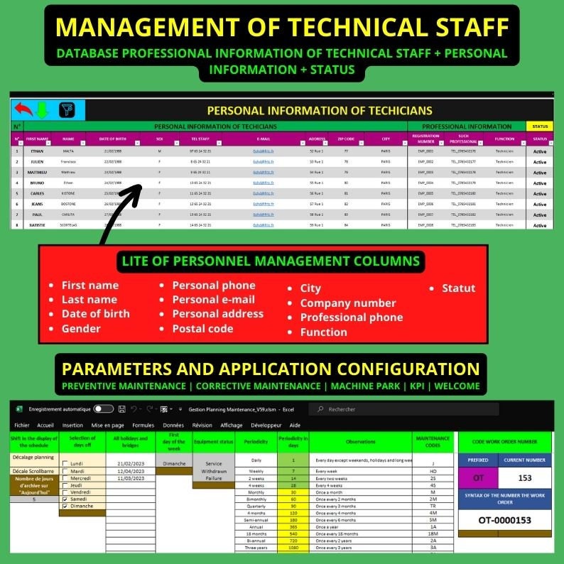 Preventive Maintenance Management Application on Excel / CMMS on Excel ...