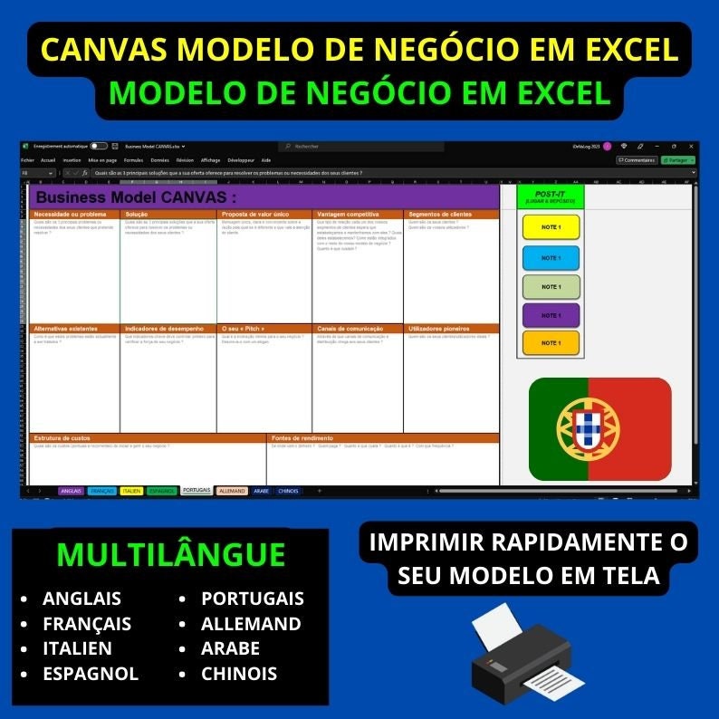 CANVAS Business Model on Excel CANVAS Business Model on Excel Aziendale ...