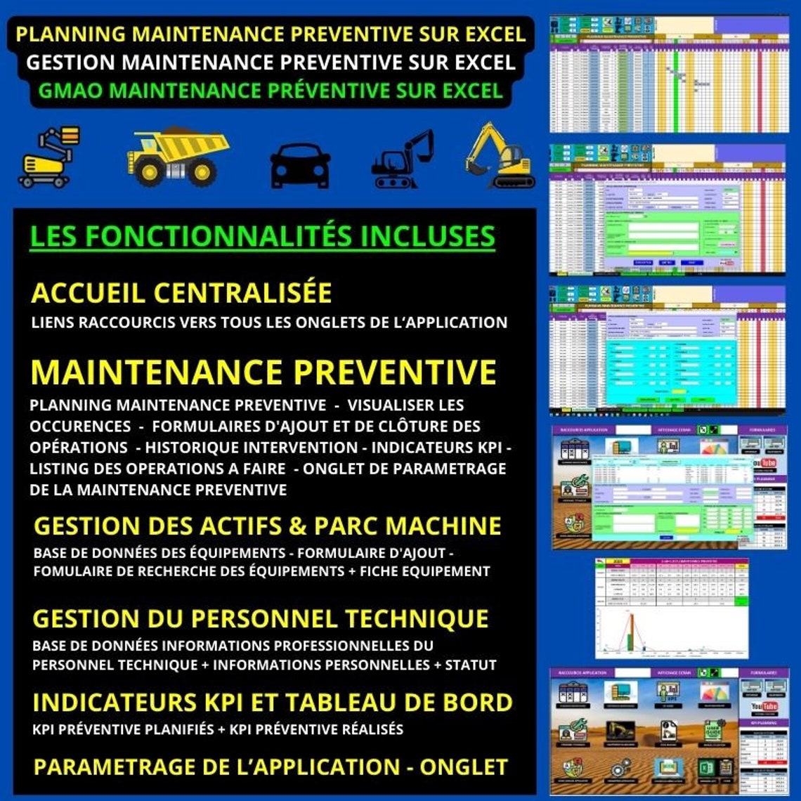 Preventive Maintenance Management in Excel / CMMS Excel / CMMS Excel ...