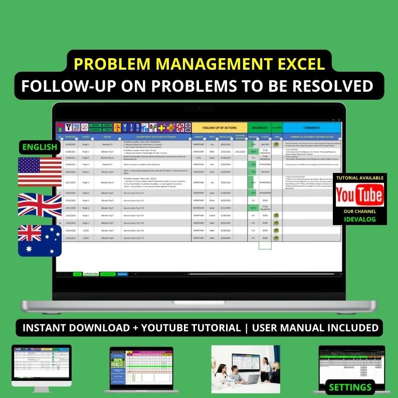 Problem Tracking Excel | Problem Tracking Excel Template for Tracking ...
