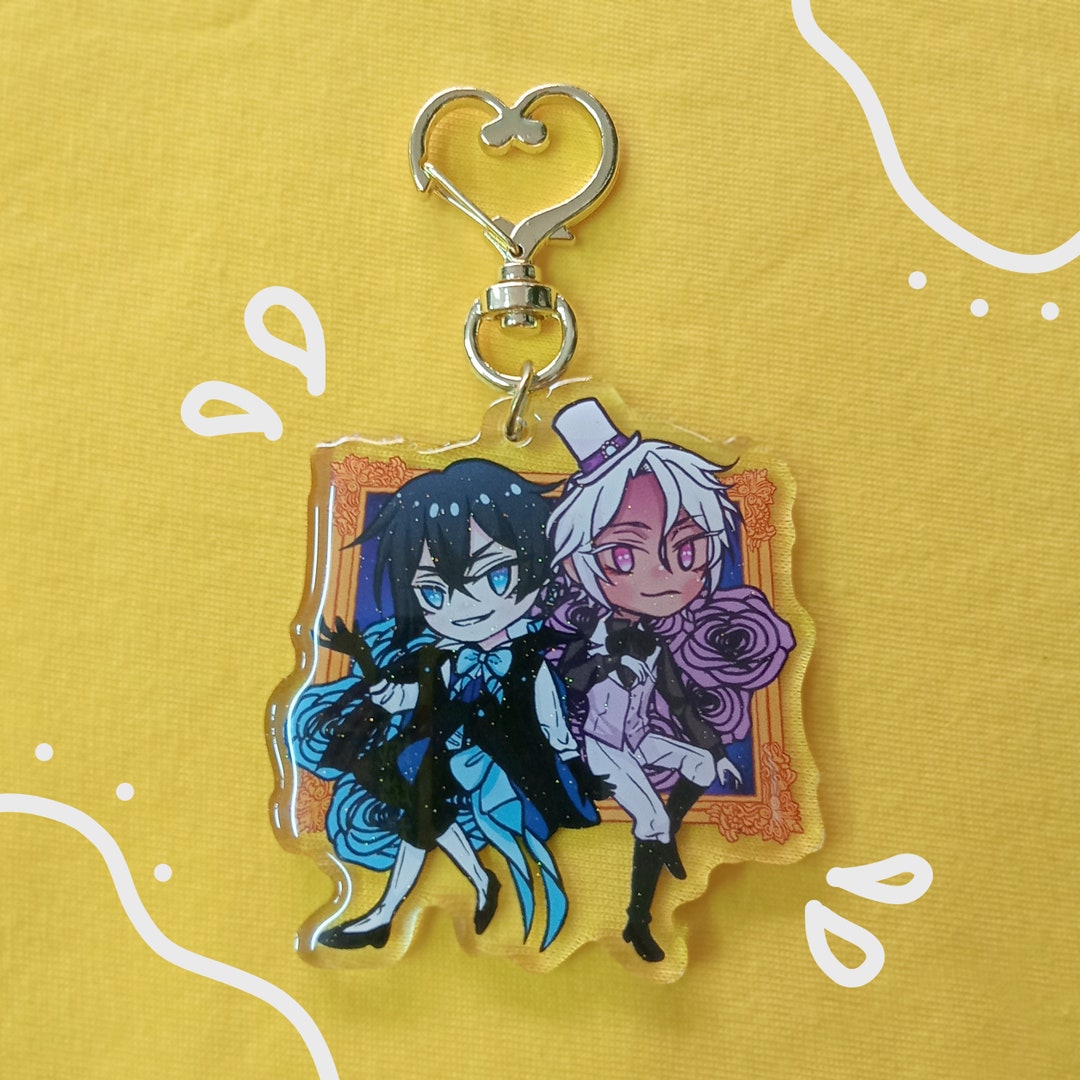 Vanitas and Noé Glitter Epoxy Keychain - Etsy