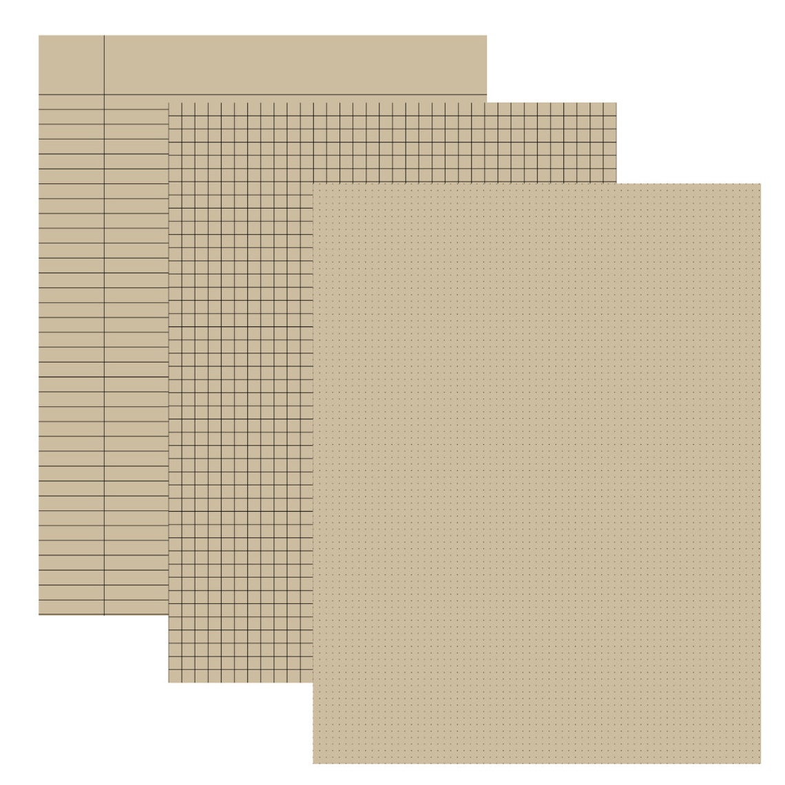 Printable Lined Paper | College Ruled + Graph + Dotted | Paper for Note ...