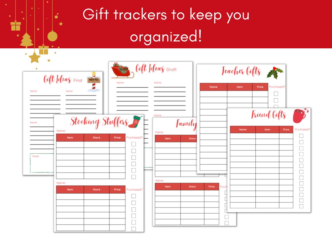 Holiday Planner Printable and Download, Christmas Planner, Christmas ...