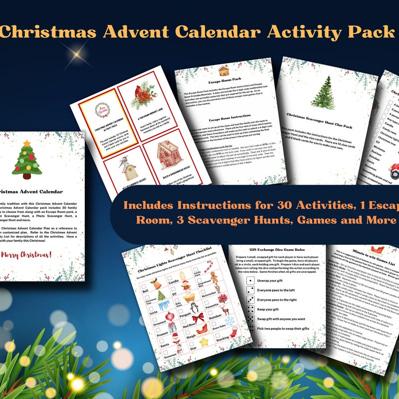 Advent Scavenger Hunt - Etsy