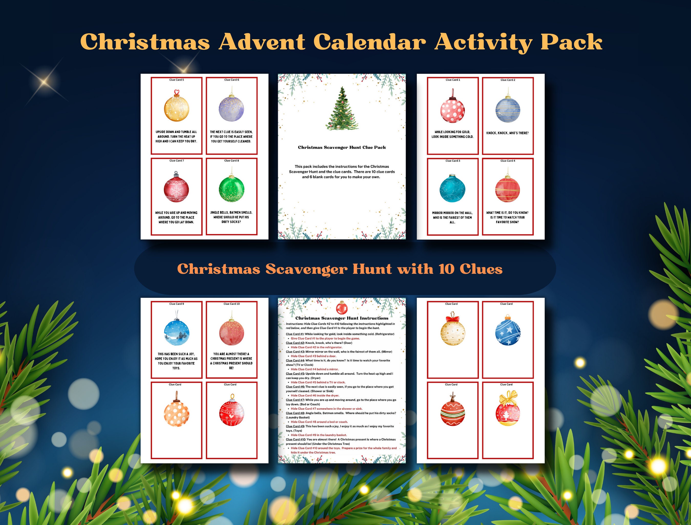 Christmas Advent Calendar Activity Pack | Advent Calendar Plan, 30 ...