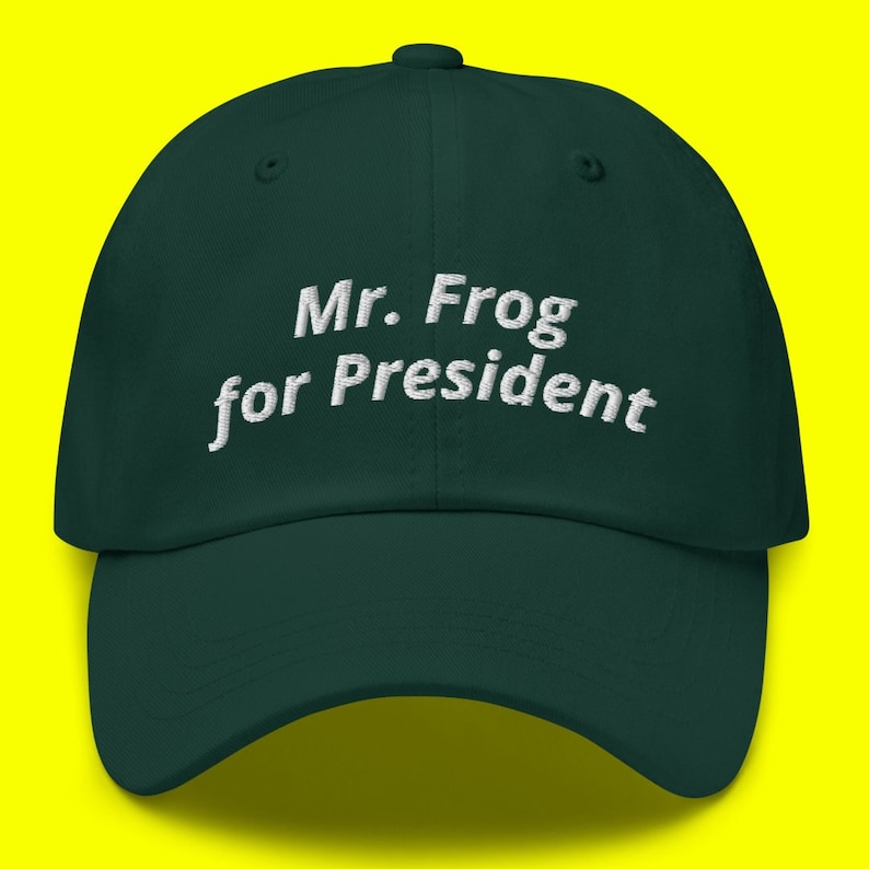 Mr. Frog for President Funny Smiling Friends Hat, Funny Adult Swim Hat ...