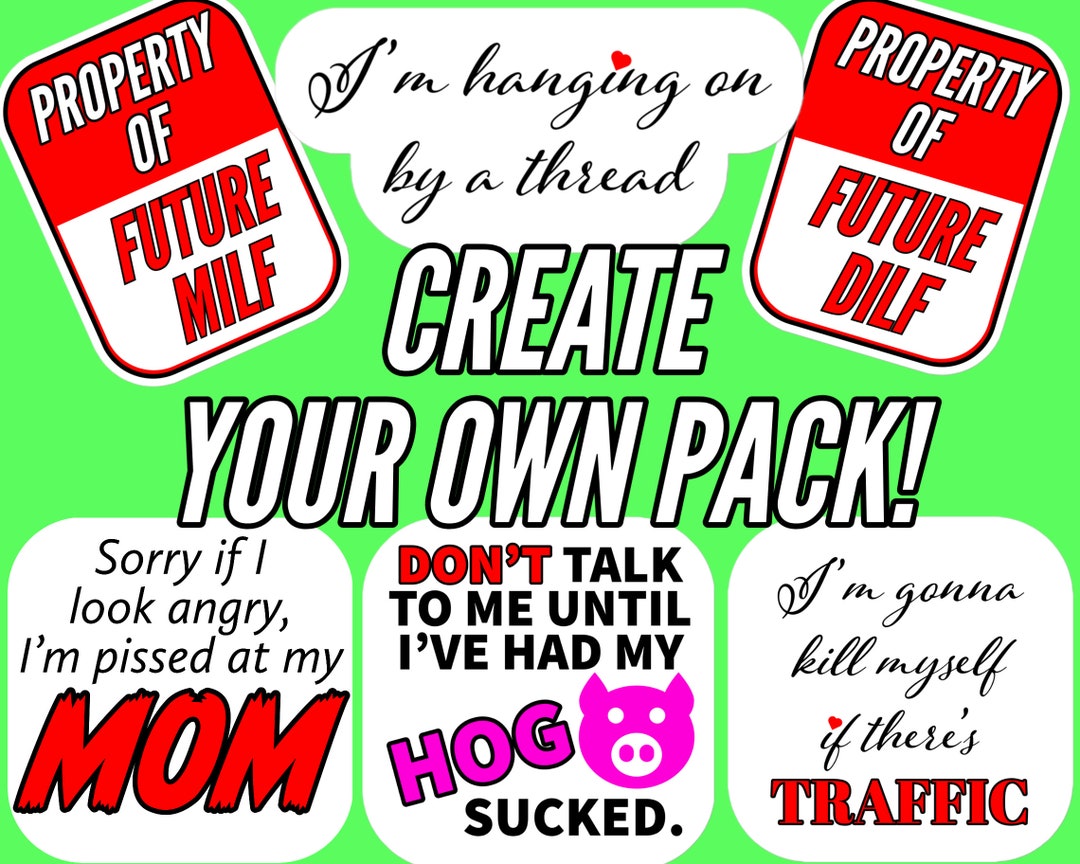 CREATE YOUR OWN Funny Custom Sticker Pack Mix and Match Meme Stickers ...