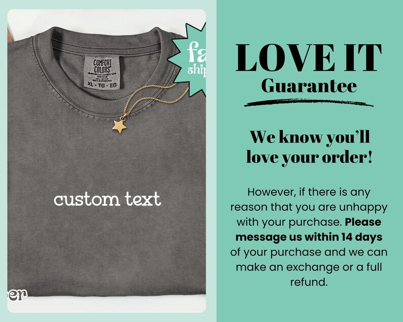 Comfort Colors® Custom Text Shirt, Personalized Shirt, Personalized ...