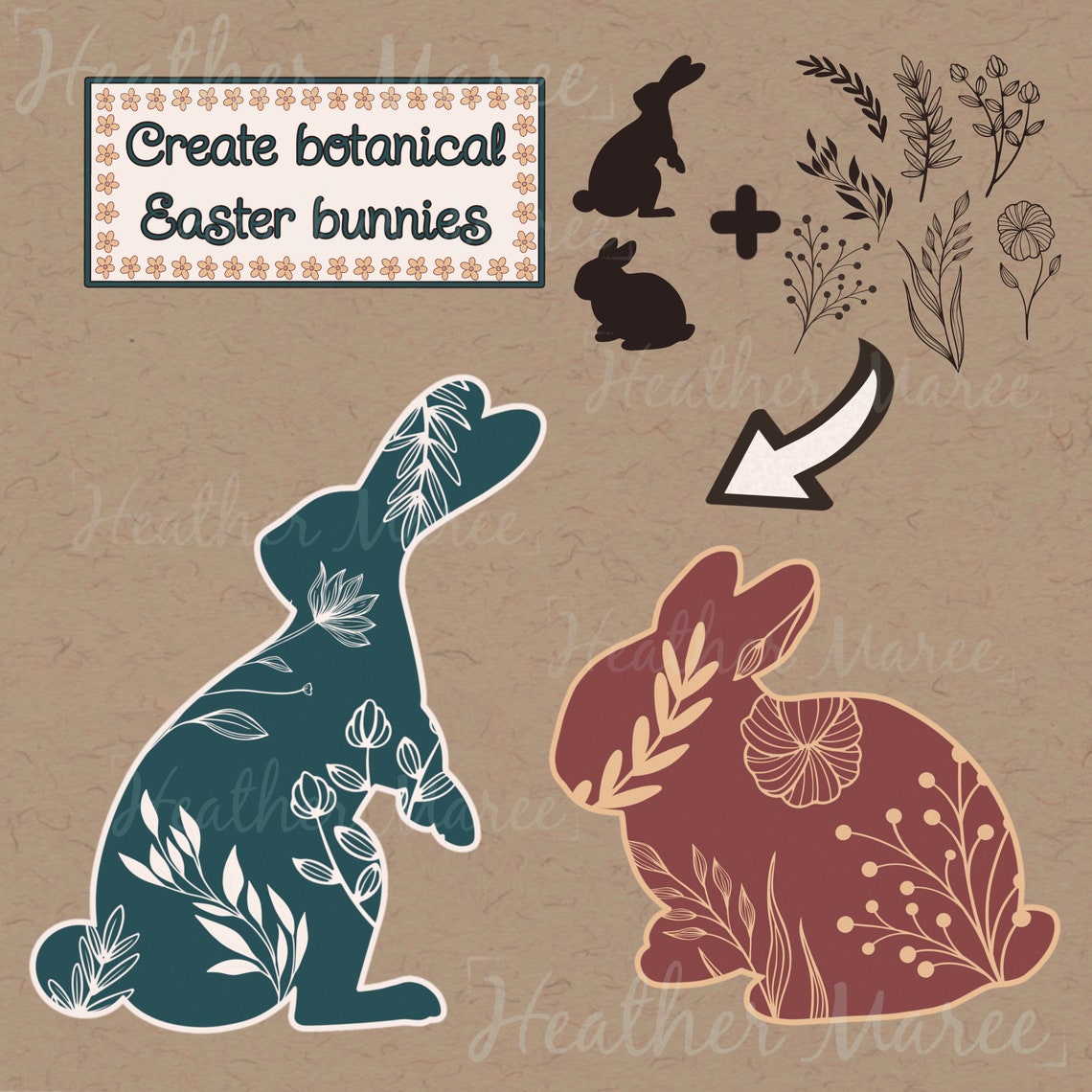 Procreate Rabbit Stamps Easter Bunny Procreate Stamps Rabbit - Etsy