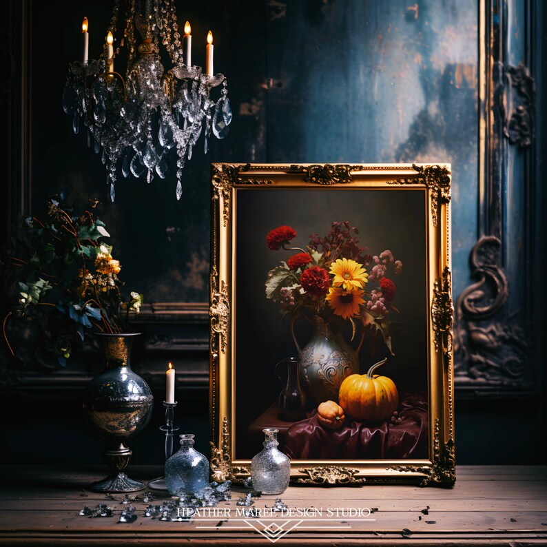 Moody Still Life Satin Poster Print Gothic Still Life Art - Etsy