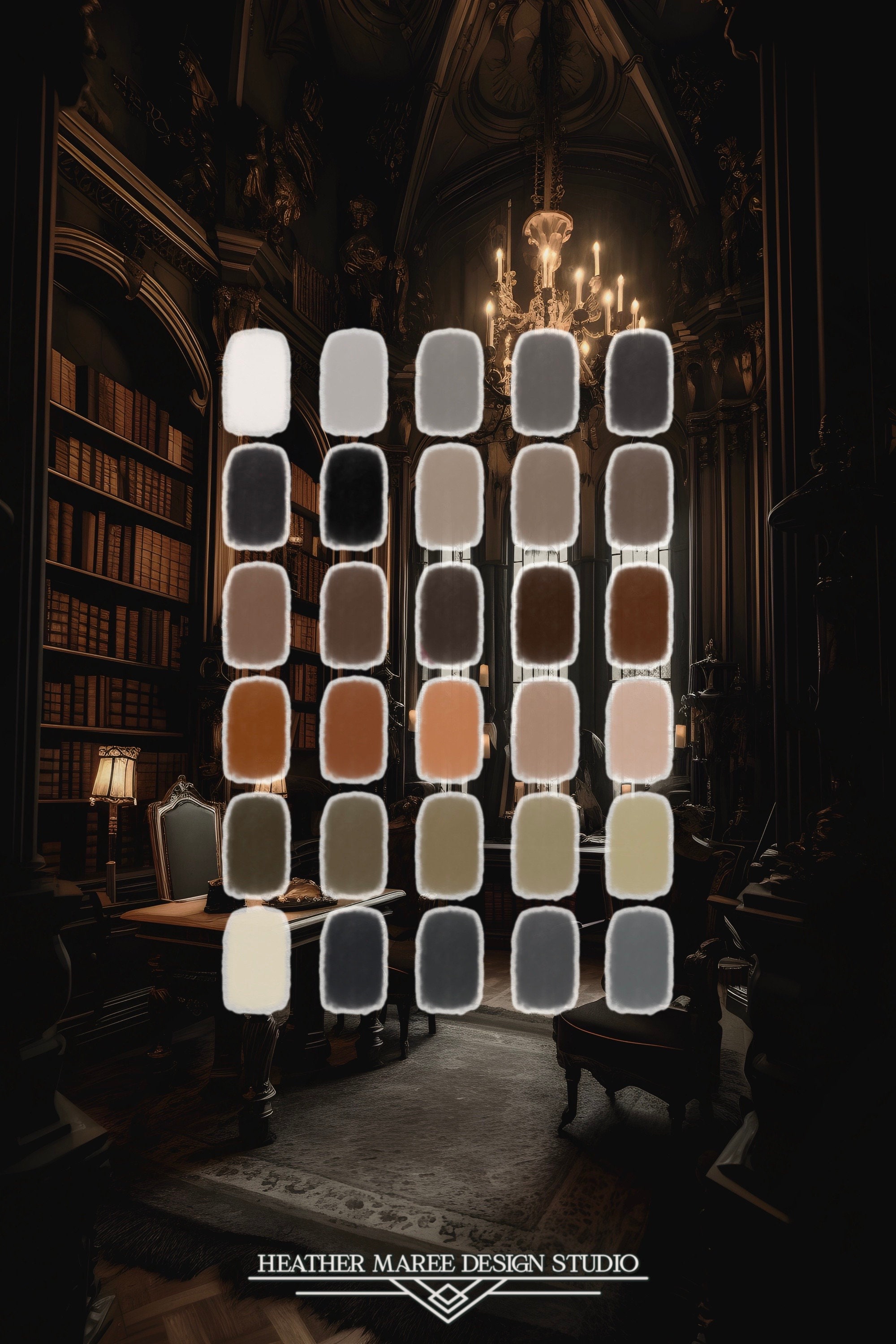 Procreate Vintage Color Palette, Gothic Color Swatches, Victorian Color ...