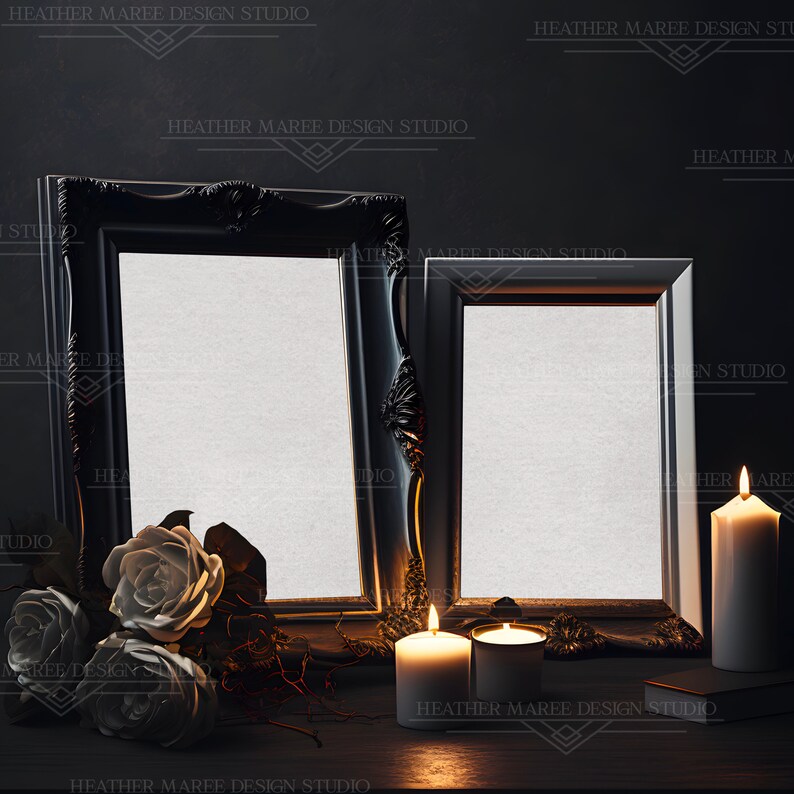 Gothic Framed Art Mockup Vintage Frame Mockup Witchy Framed - Etsy