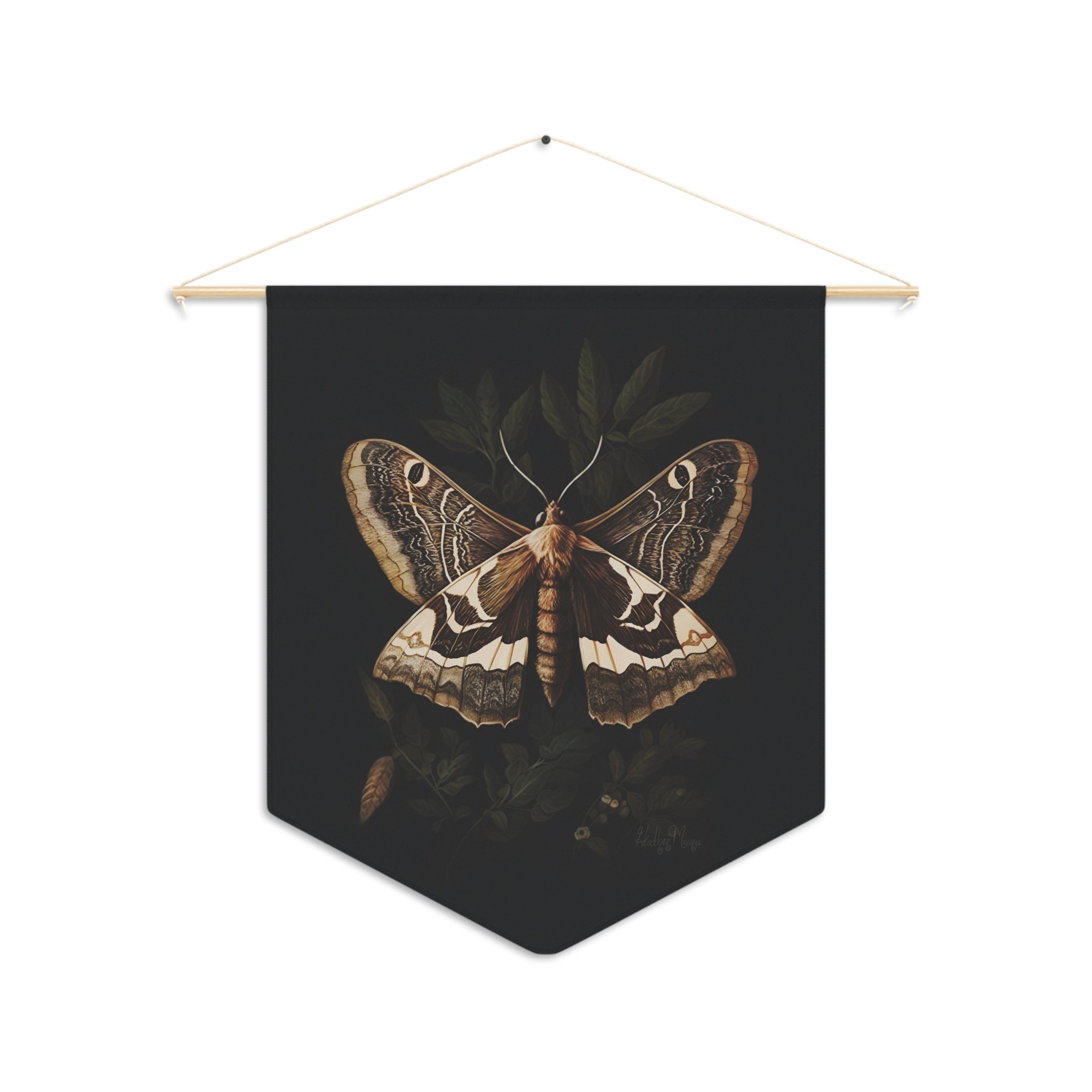 Moth Fabric Pennant Gothic Moth Banner Witchy Decor - Etsy