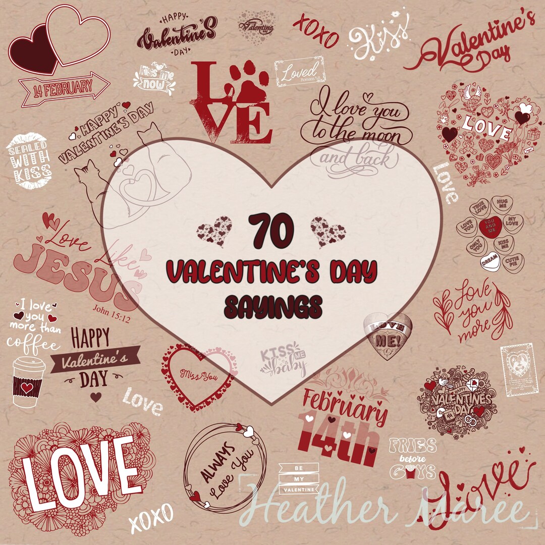 Valentine's Stamps for Procreate | Valentine's Day Greetings, Love ...