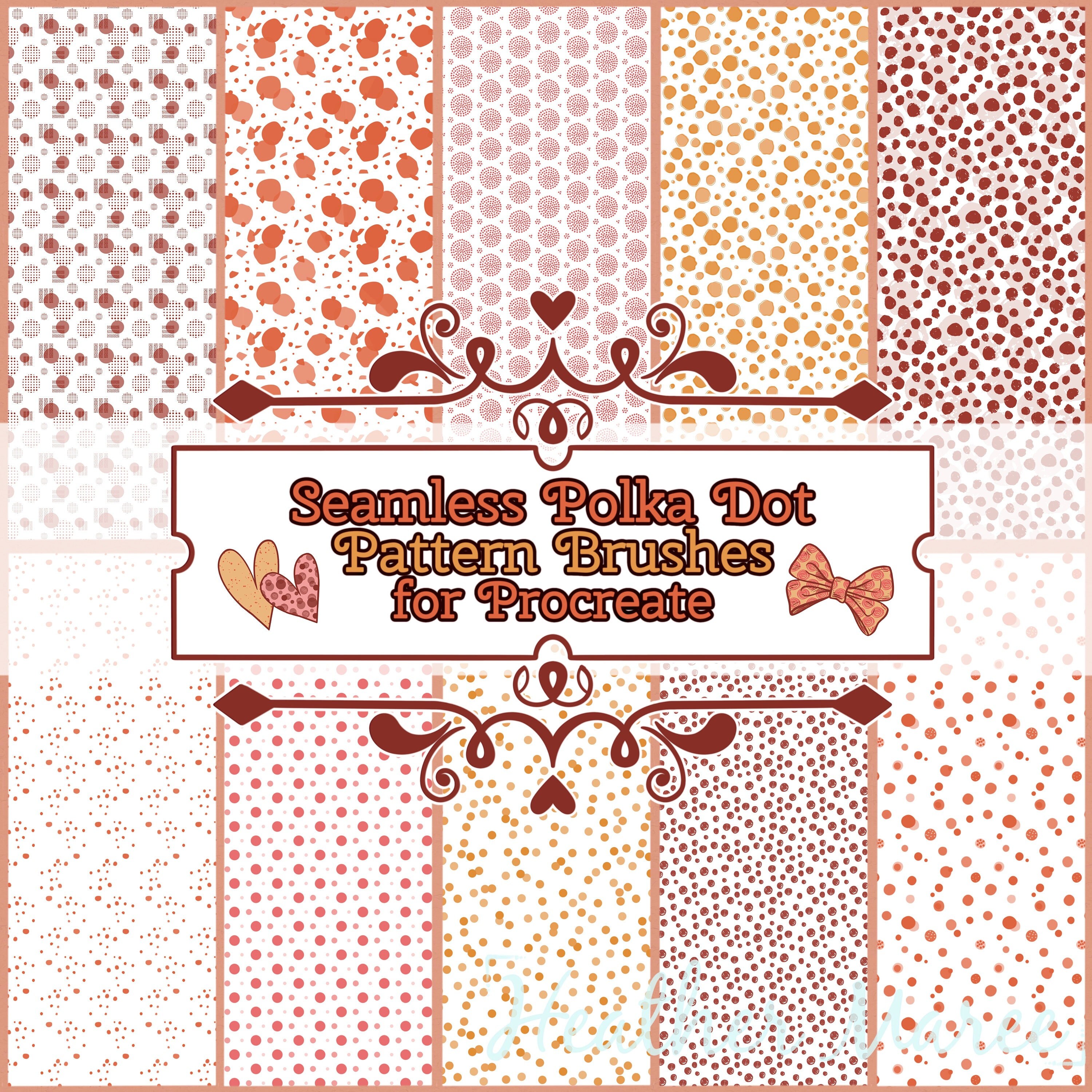 Procreate Polka Dot Brushes, Dots Pattern Brushes for Procreate ...