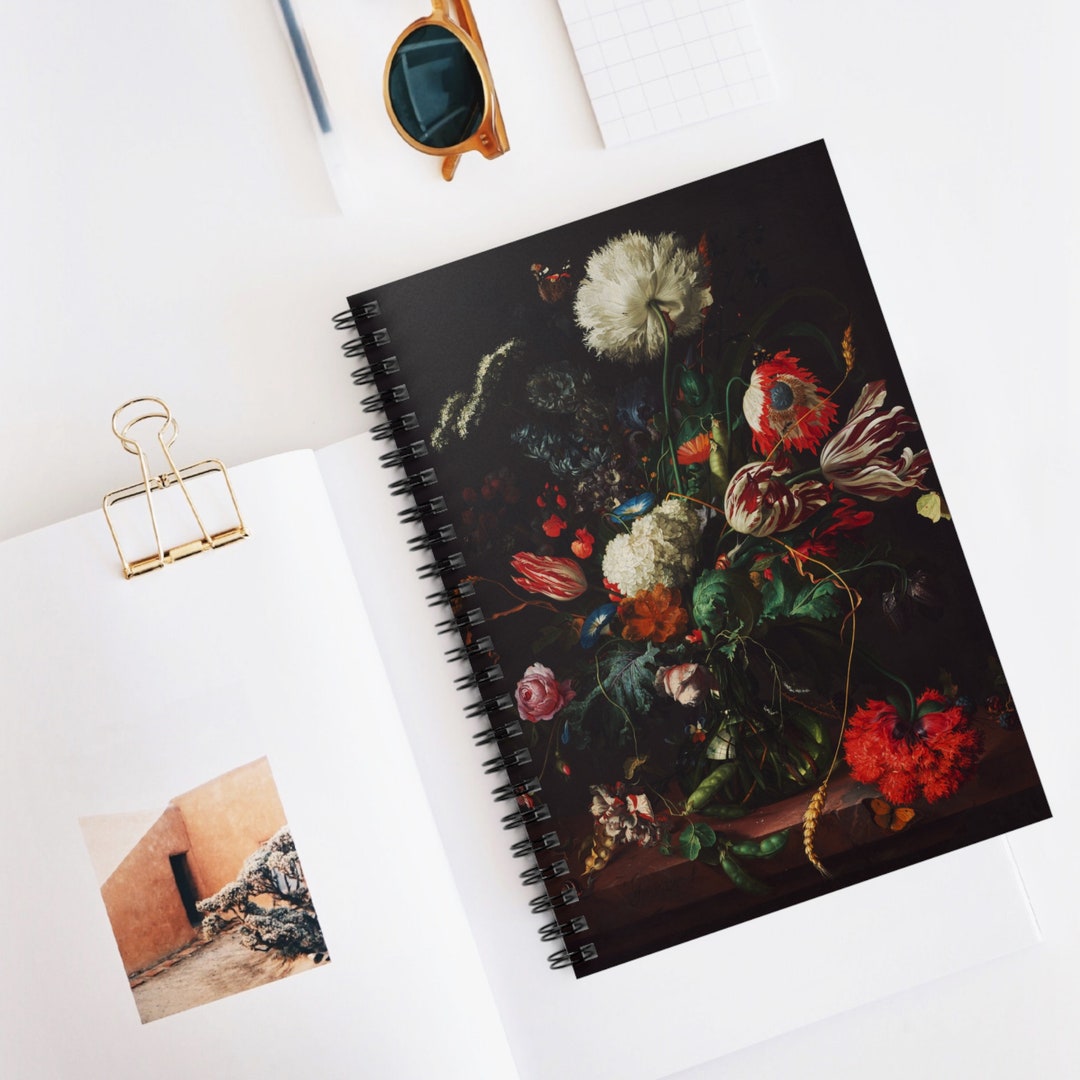 Vase of Flowers | Vintage Art Writing Journal, Aesthetic Botanical ...