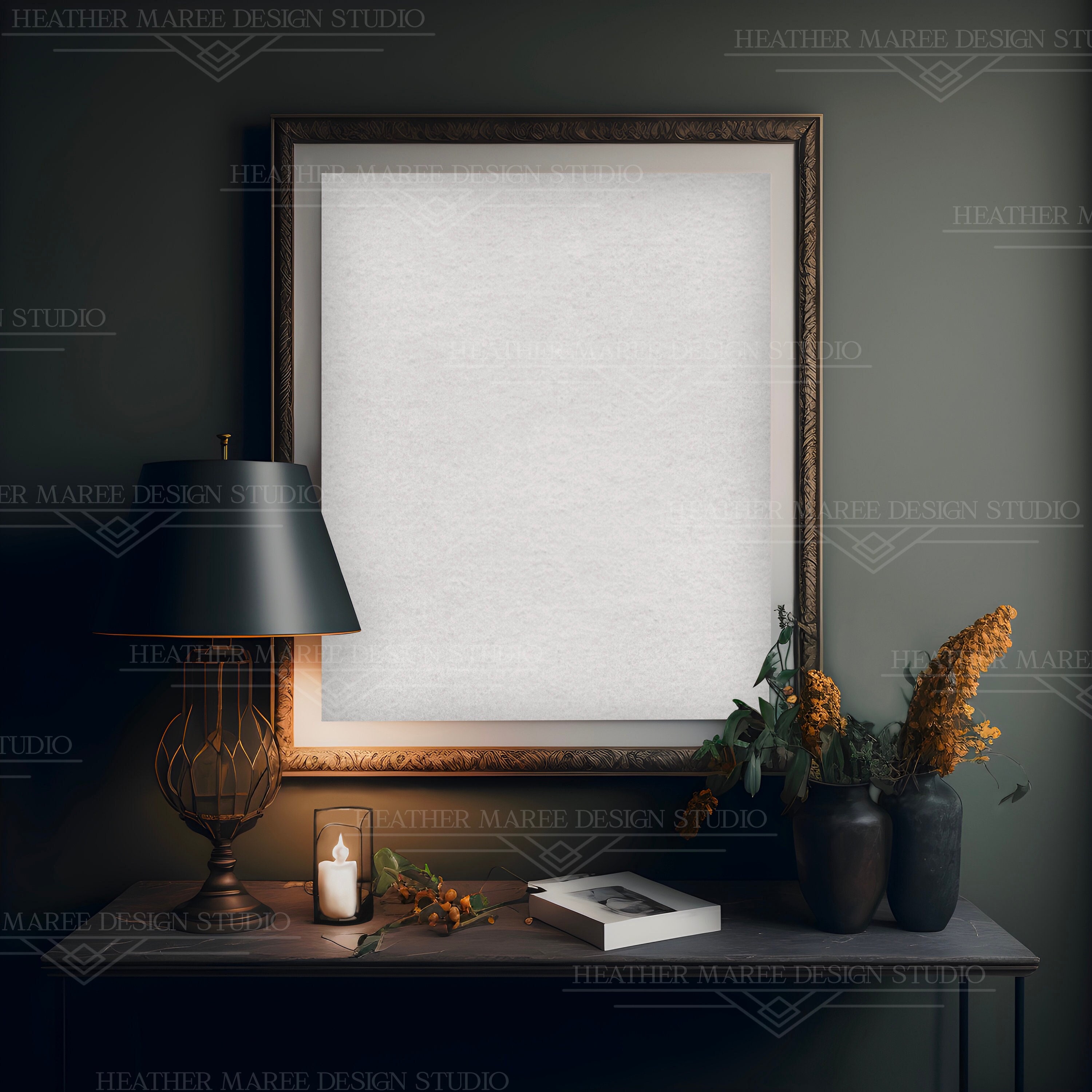 Vintage Frame Mockup Light Academia Hanging Art Mockup Moody - Etsy UK