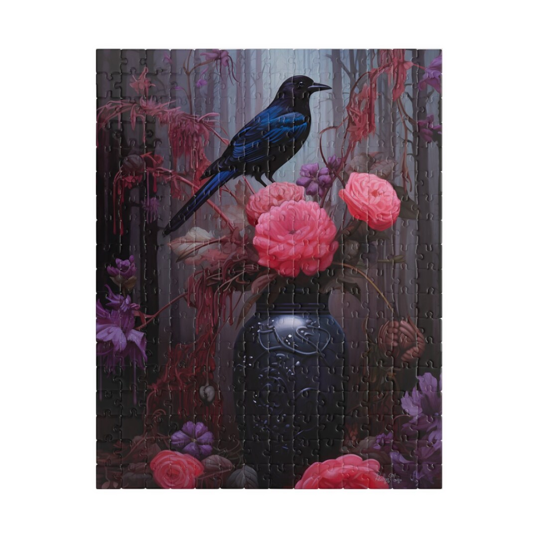 Crow's Twilight Sonata Jigsaw Puzzle 1000 Piece Puzzle, Botanical ...