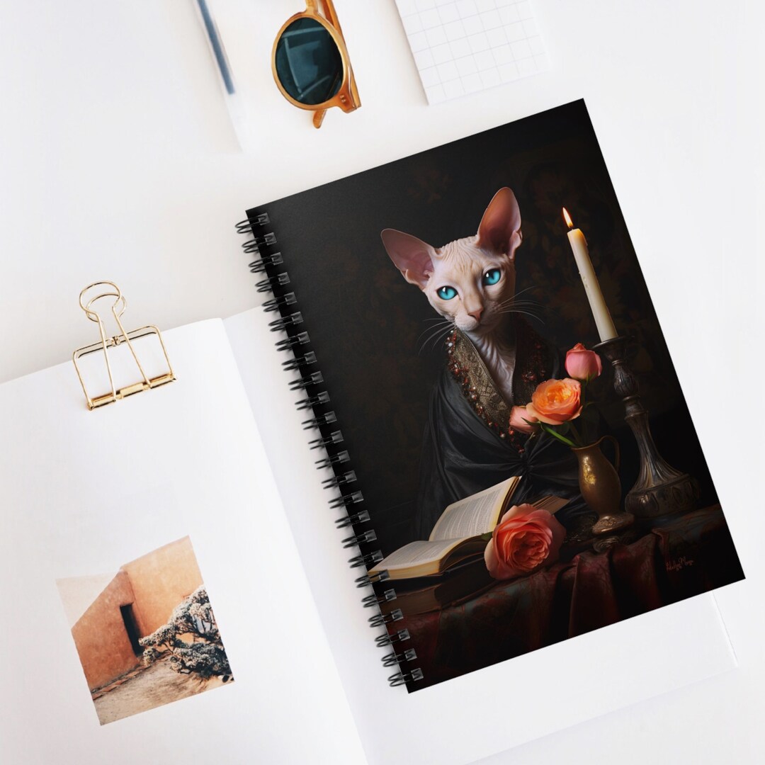 Cornish Rex Spiral Notebook | Cat Lover Gift, Aesthetic Writing Journal ...