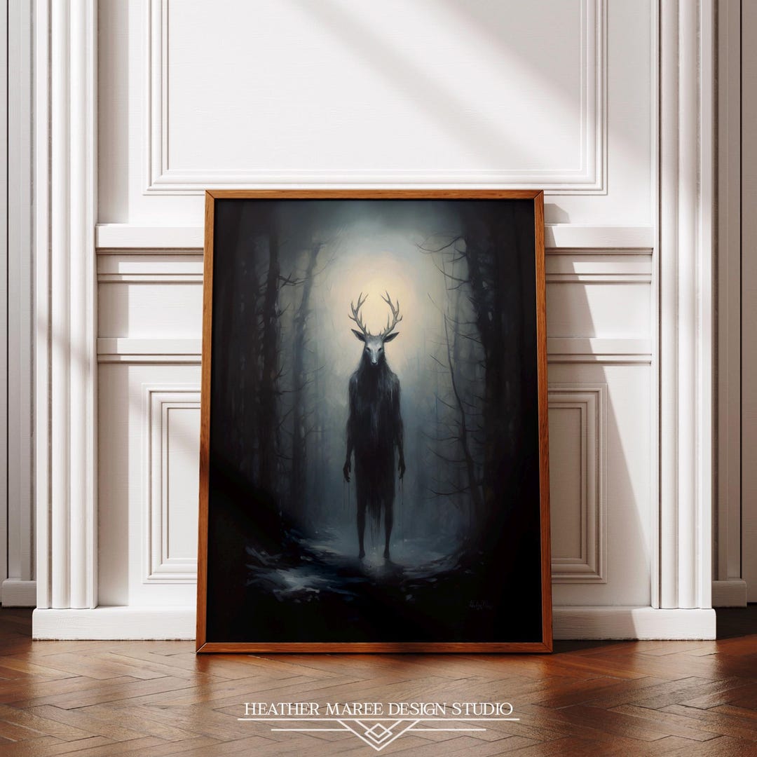 Wendigo Portrait | Folklore Fine Art Prints, Goth Wall Decor, Moody ...