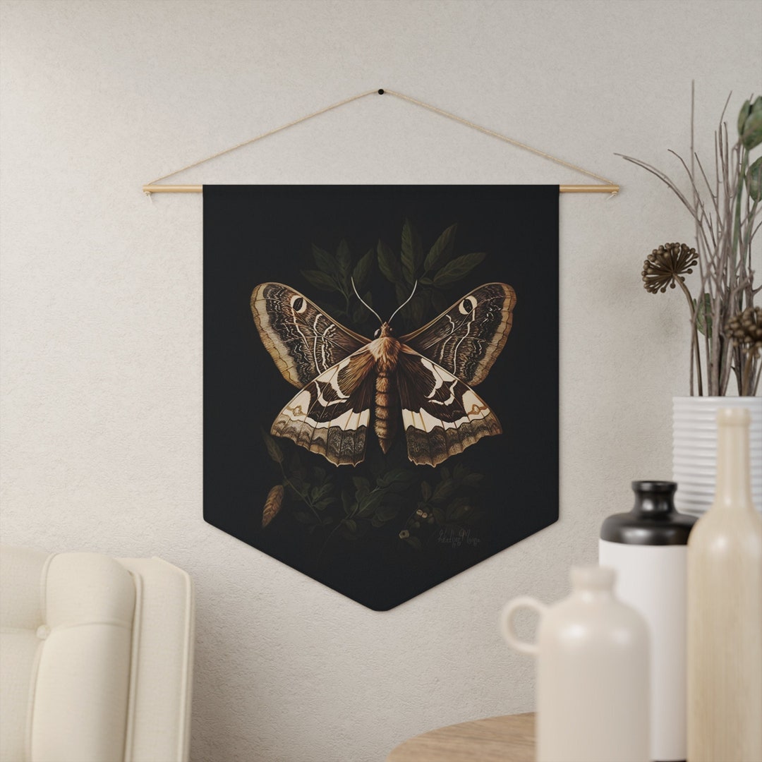Moth Fabric Pennant Gothic Moth Banner Witchy Decor - Etsy