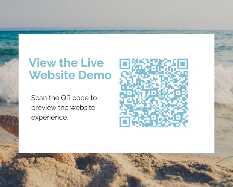 Beach Wedding Website Template | Editable Canva Wedding Invitation ...