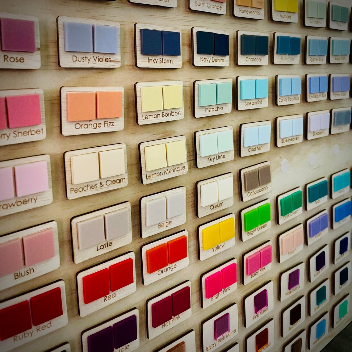 Acrylic Sample Display Board | XL Mega 100 Different Colours - Etsy