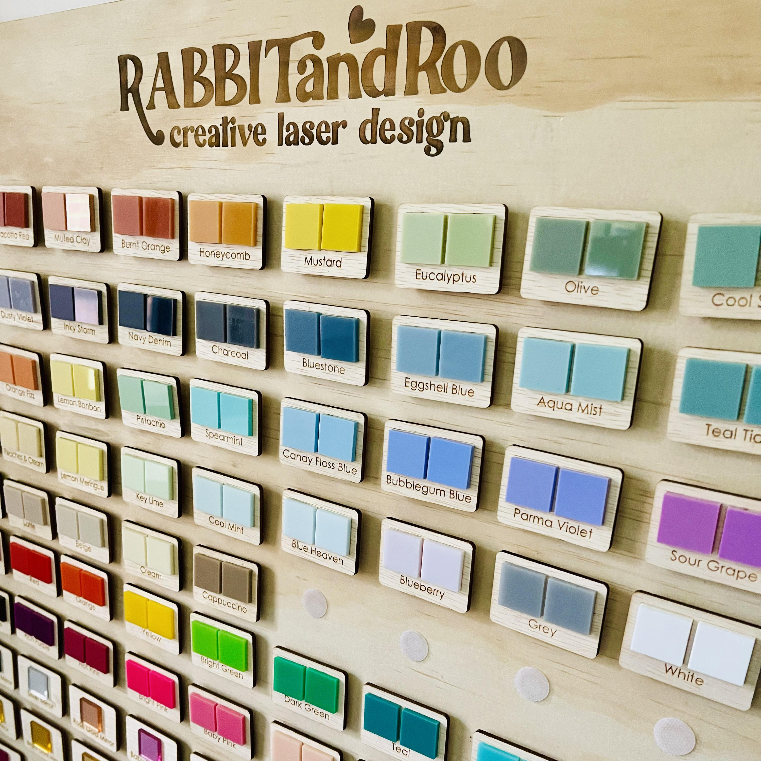 Acrylic Sample Display Board | XL Mega 100 Different Colours - Etsy