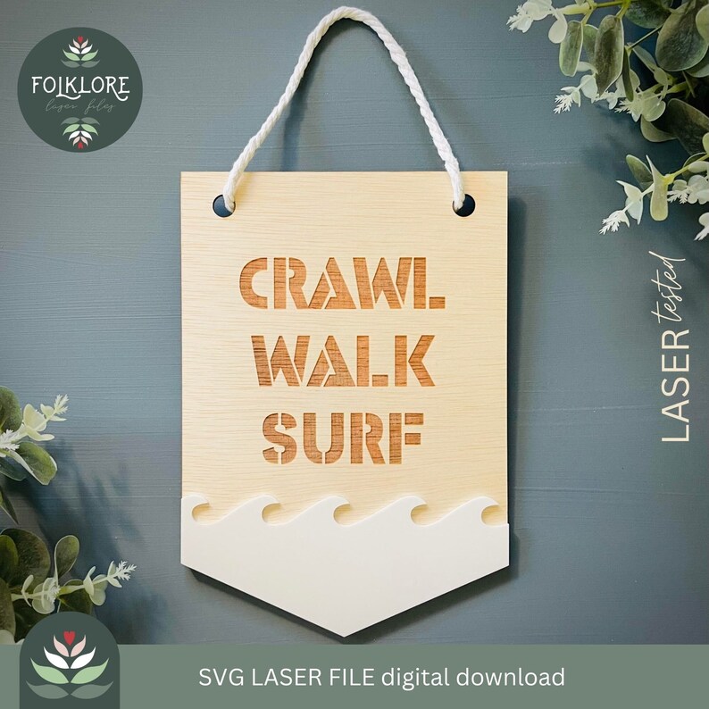 Crawl Walk Surf | SVG | Digital Download | Surfing | Beach | Surfing ...