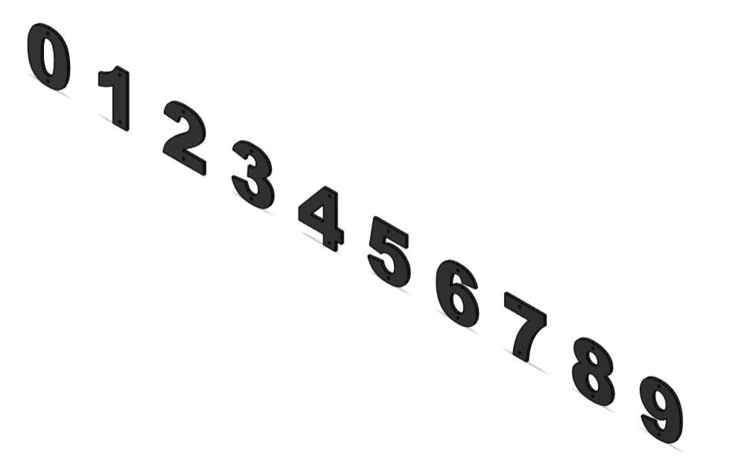 3" House / Hanging Numbers Dxf's Style A - Etsy