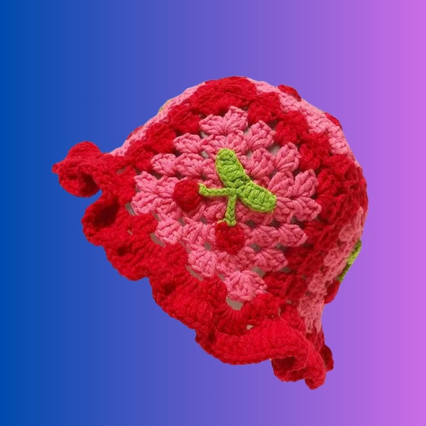 Crochet Cherry for Hat - Etsy