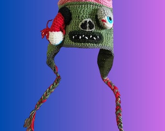 Zombie Hat, Crochet Beanie, Halloween Costume, Boy, Girl, Men, Women ...