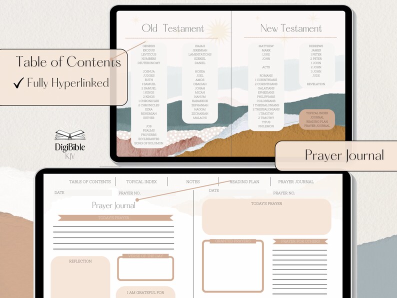 Digital Journaling Bible KJV Bible Hyperlinked iPad Android Bible ...