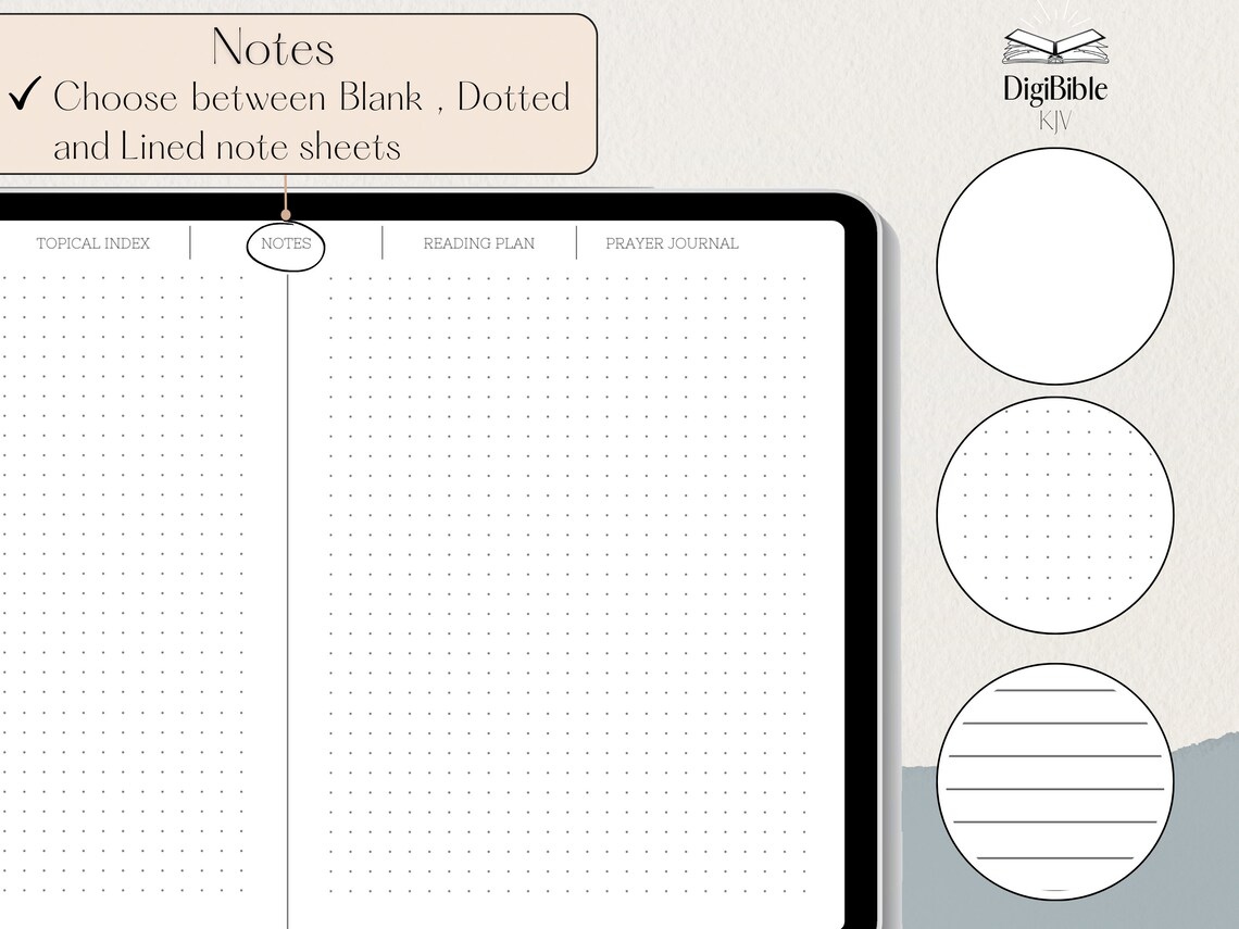 Digital Journaling Bible KJV Bible Hyperlinked Ipad - Etsy