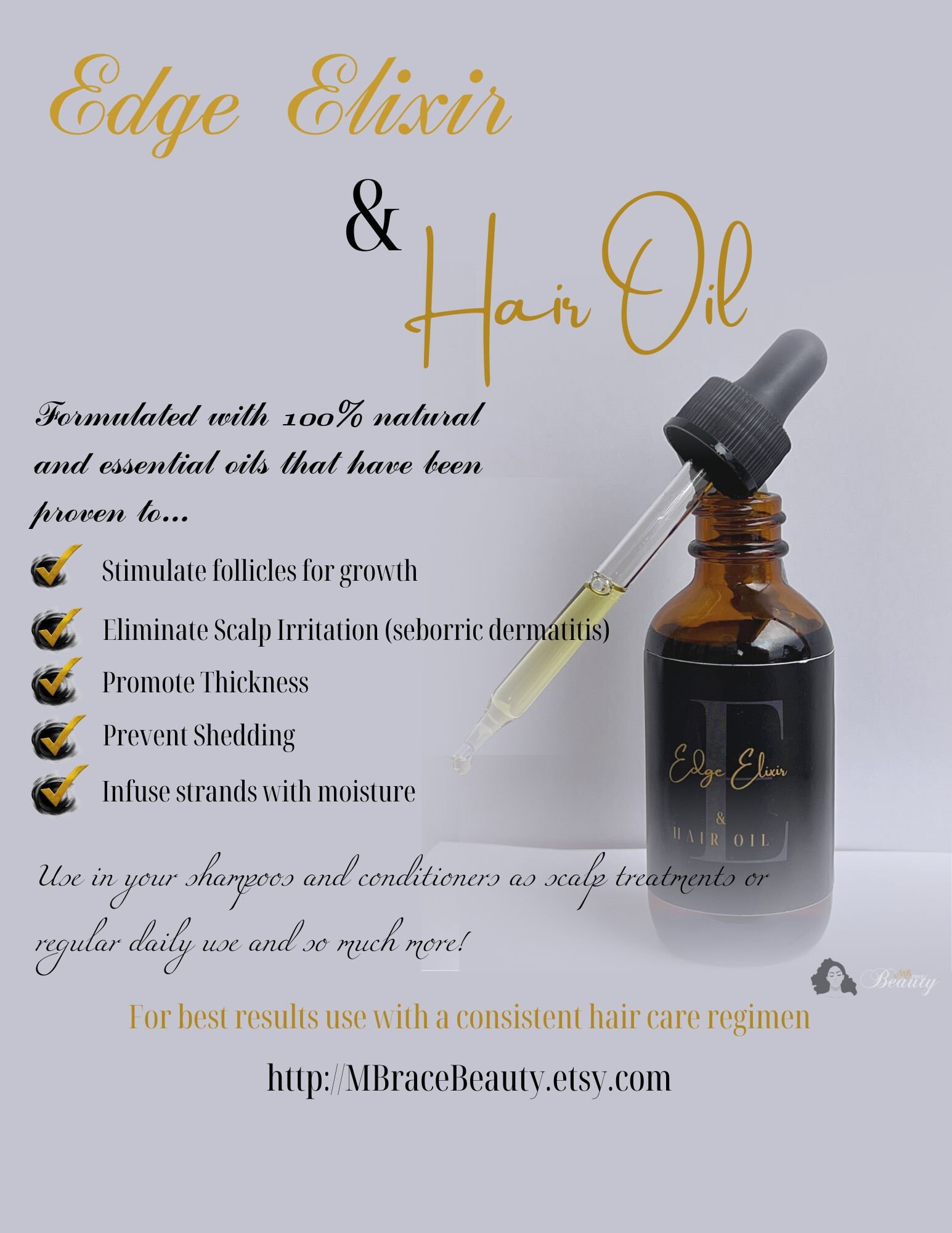 Edge Elixir & Hair Oil | Stimulating Hair and Scalp Oil | Anti-dandruff ...