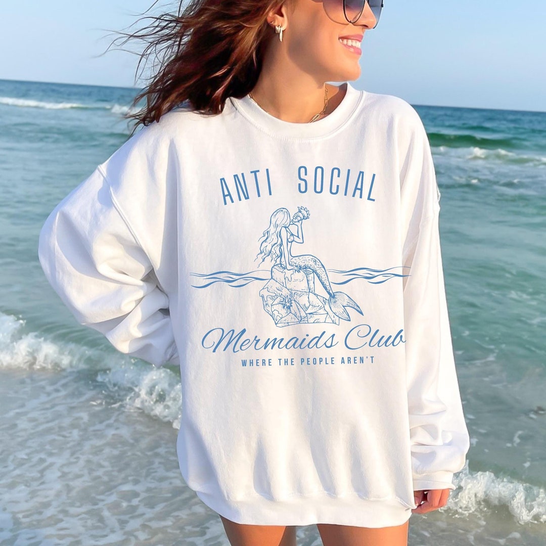 Mermaid Crewneck Mermaidcore Sweatshirt Mermaid Bachelorette Mermaid ...