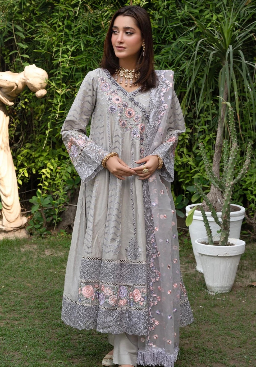 Pakistani Designer 3 Piece Readymade Outfit. Brand : Elahe - Etsy