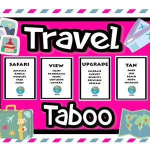 Travel Taboo Game - Etsy