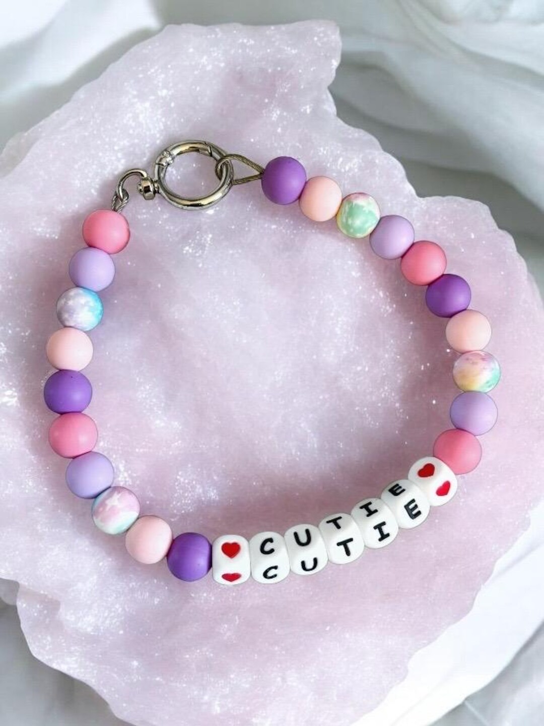 Personalized Dog Collar - CORNELIA Pastel Mix Lilac Blingy Dog Collar ...